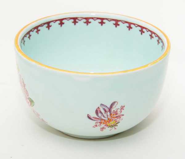 Adams Calyx Ware Micratex green pink Oriental flowers Vintage Adams ...