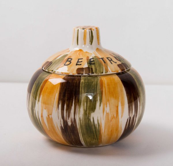 Elan Craft Welsh pottery Mid Century vintage beetroot jar with lid ...