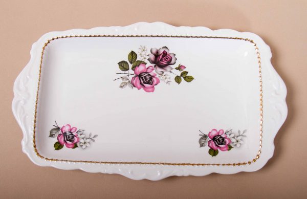 Liverpool Road Pottery pink & purple rose gold edge sandwich serving ...