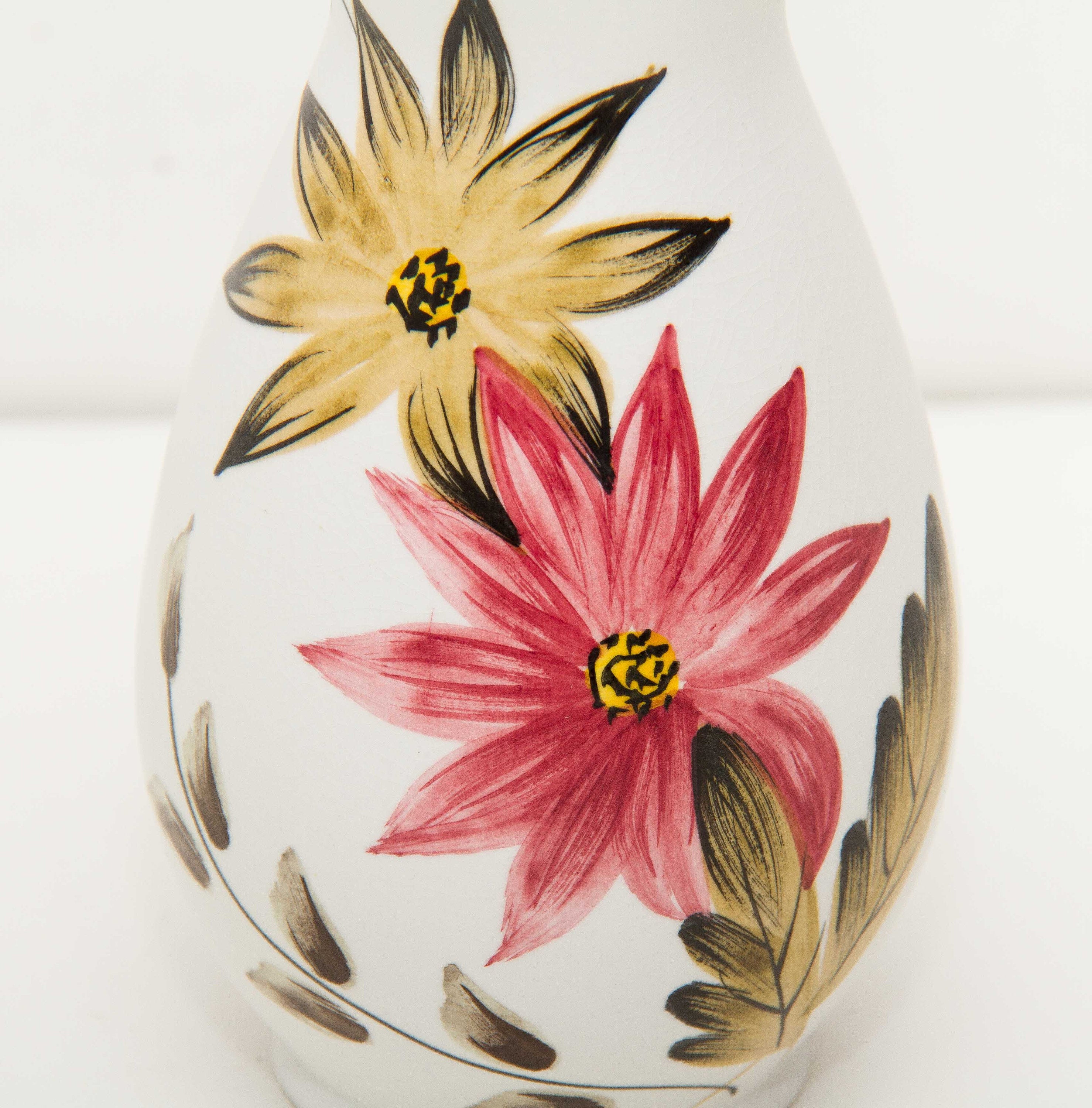 Radford vintage hand painted vase single stem pink floral flower ...