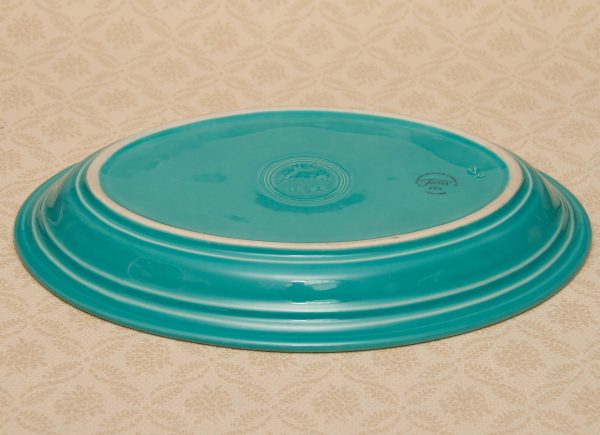 Large Oval Fiestaware USA Turquoise Platter Serving Plate Fiesta Ware ...