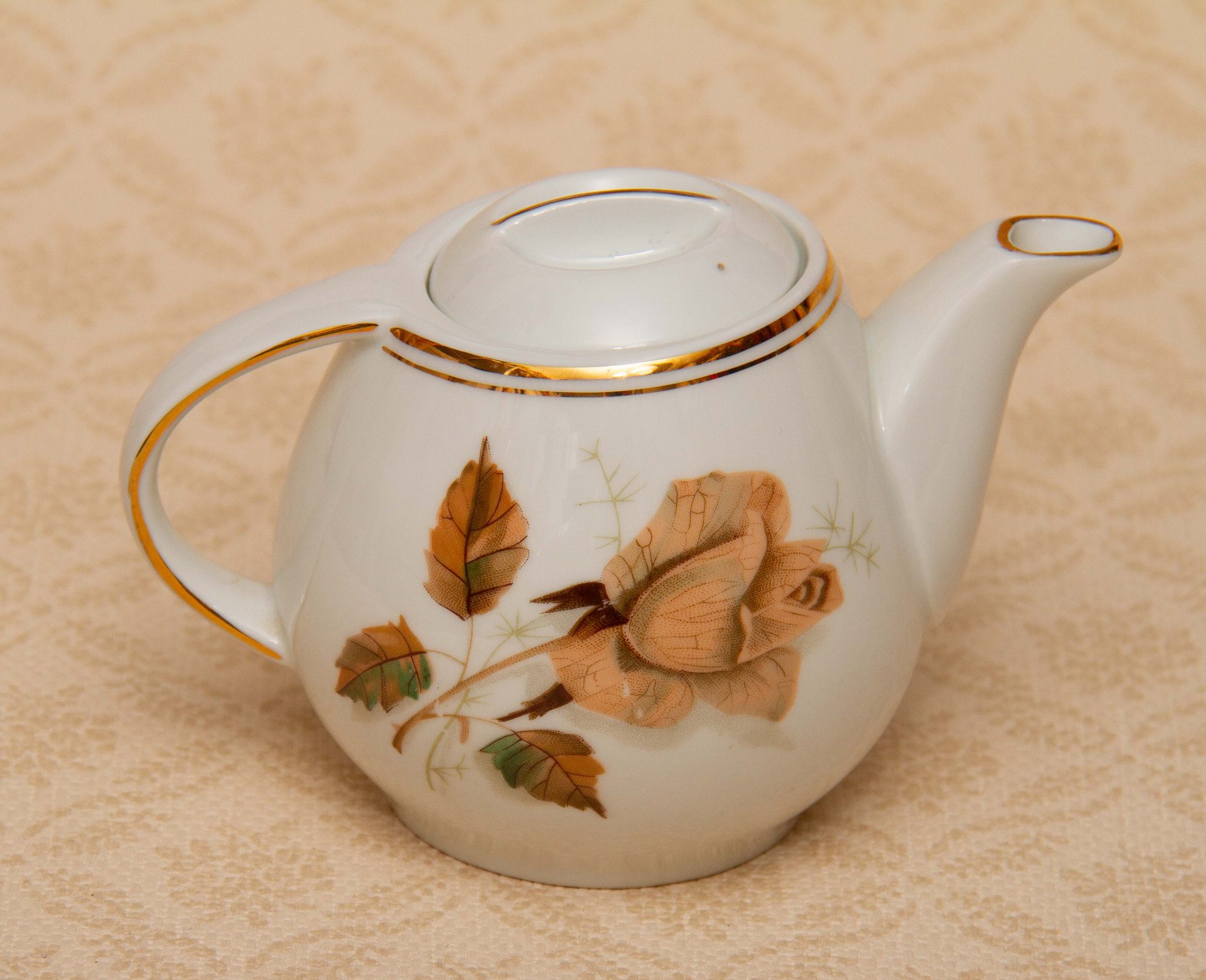 Vintage Wawel Poland Teapot Small Polish Pottery Teapot Rose and Leaf ...