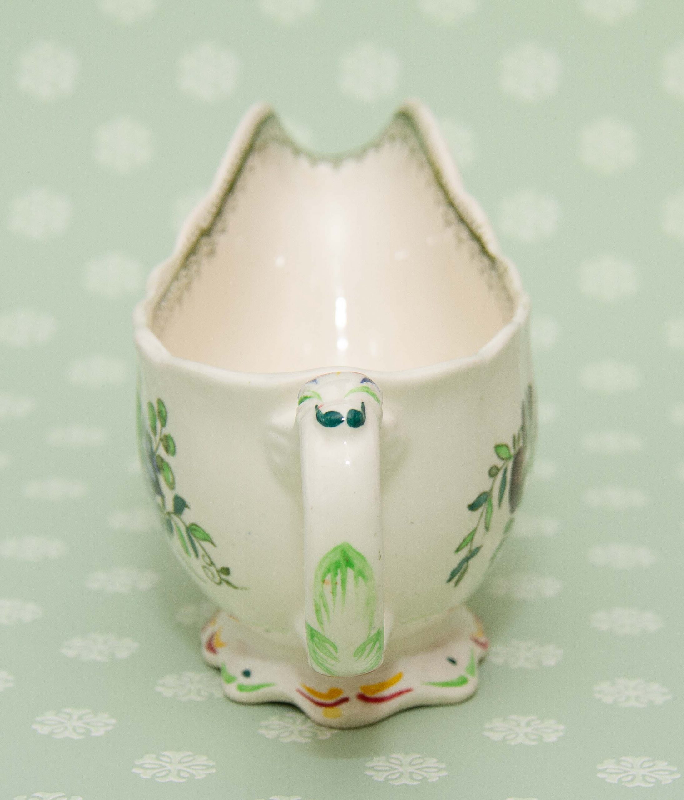 Vintage Masons Ironstone Paynsley Gravy Boat Sauce Jug Floral Green ...