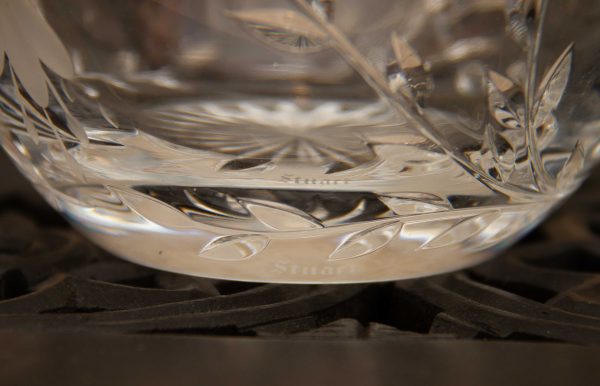 Stuart Crystal Cascade Fuchsia Glass Bowl, Tea Light Holder, Trinket ...