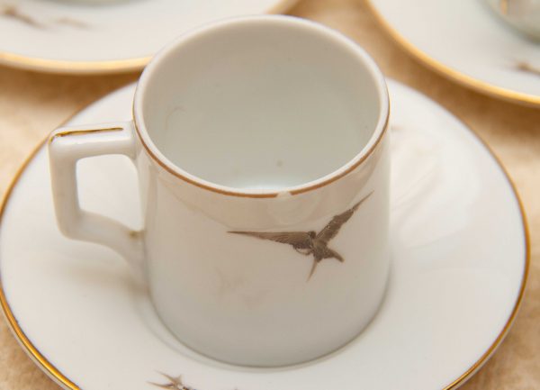 Vintage Verbano Laveno Porcelain Italian Demitasse Cups & Saucers Set ...