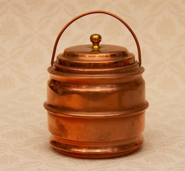 Small Vintage Copper Tea Caddy, with Handle - Love Vintage