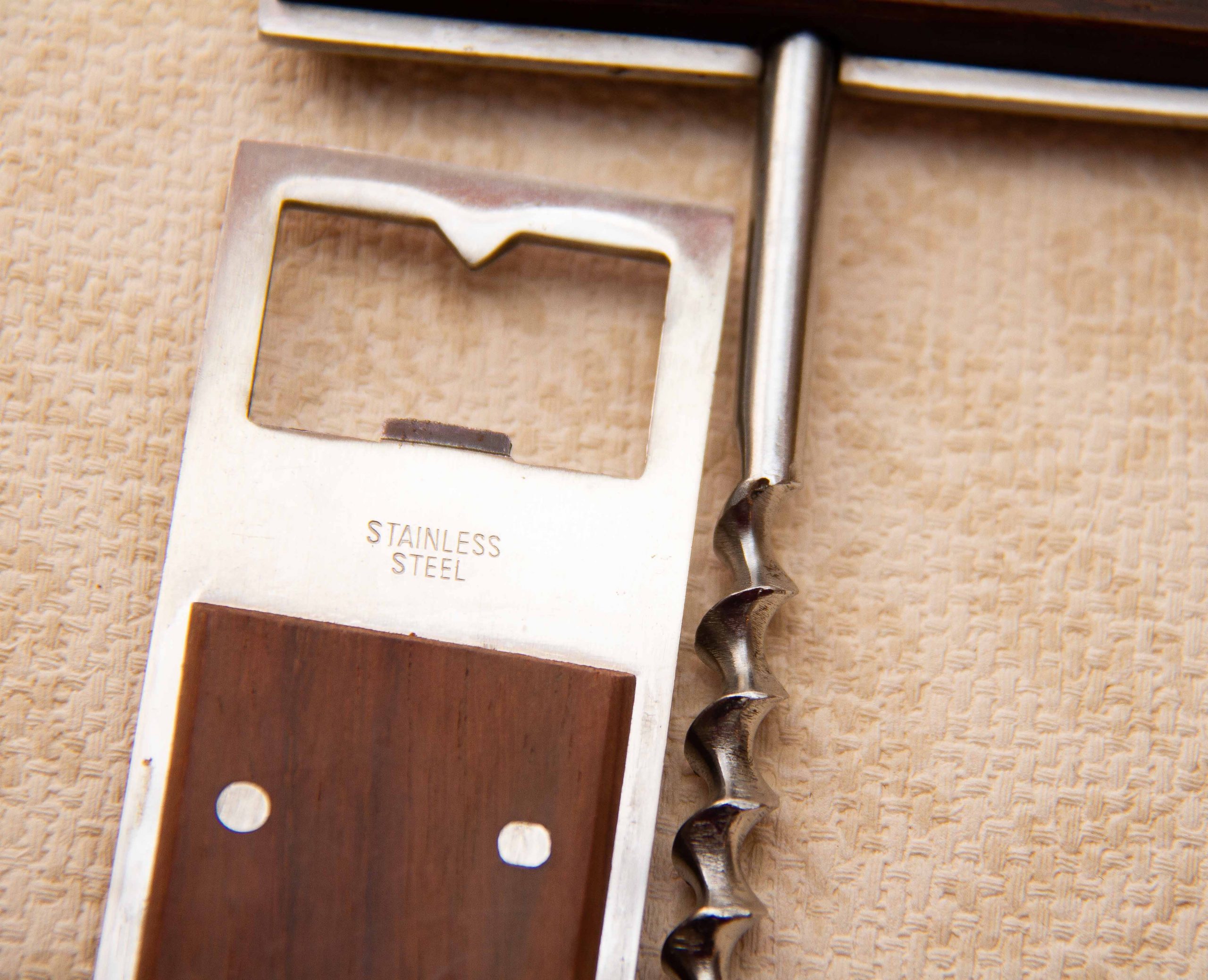 Mid Century Modern Teak Bar Set Cork Screw and Bottle Opener, Vintage ...