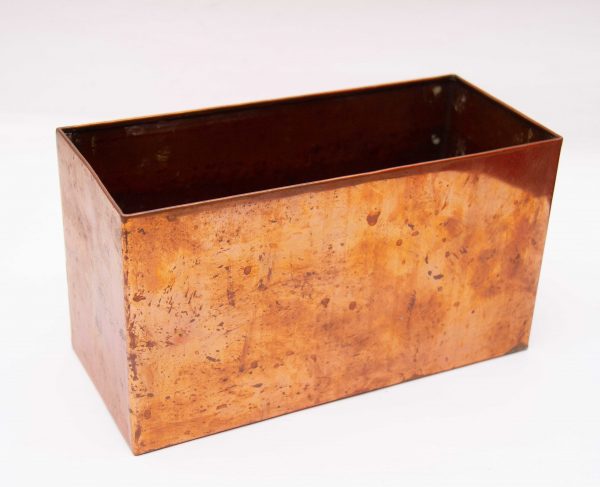 Small Copper Planter Trough Box Plant Holder - Love Vintage