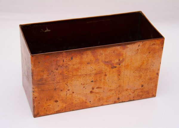 Small Copper Planter Trough Box Plant Holder - Love Vintage