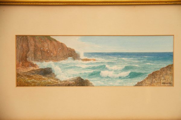 Perranporth Cornwall Coastal Panoramic Seascape Watercolour H.H ...